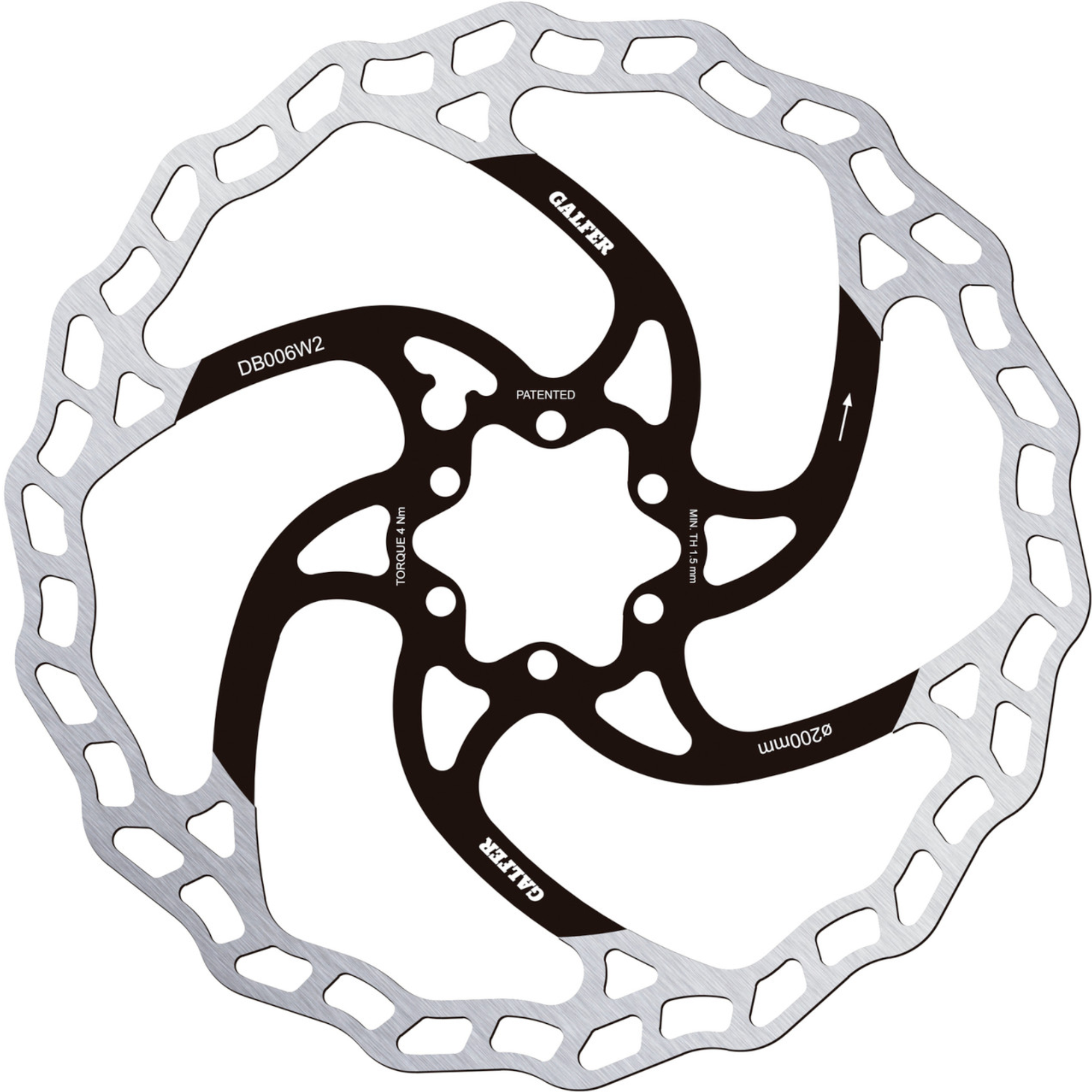 Galfer Disc Wave Brake Rotor 200mm X 2.0mm | Alpine Sports Jindabyne - Ski Board Bike